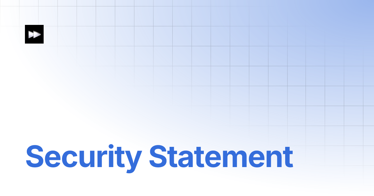 Security Statement | Acceleration Docs